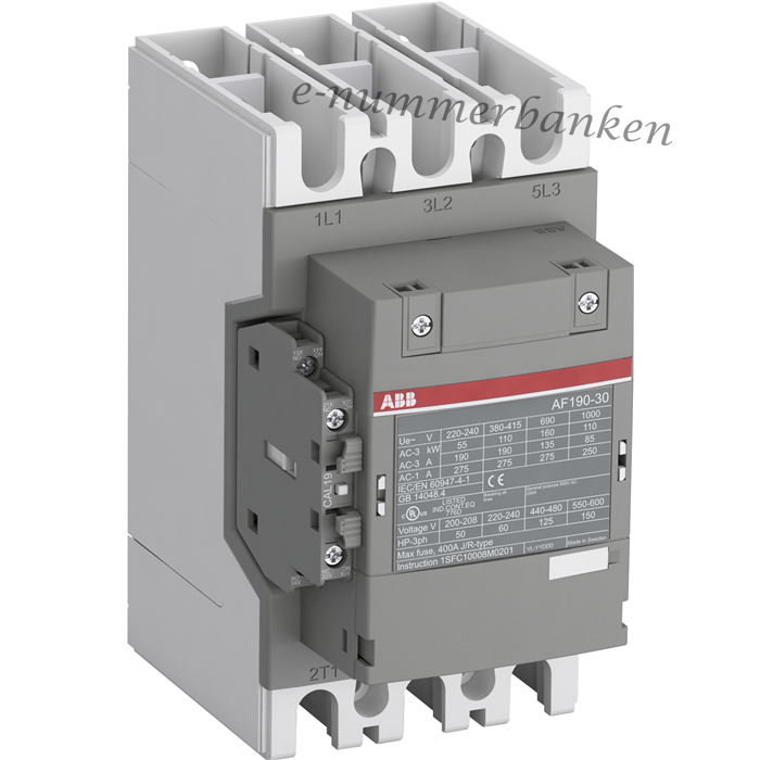 E-nummer 32 101 33 - KONTAKTOR AF190-30-11-12 - ABB Electrification ...